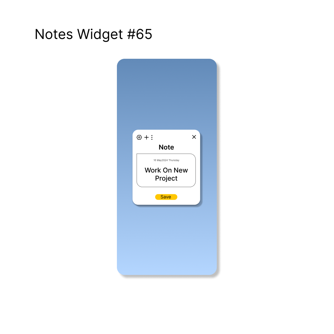 Notes Widget Ui 065 By Sneha Tomar On Dribbble